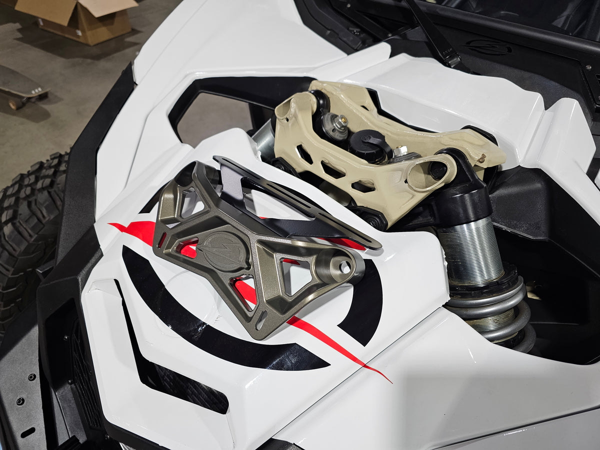 2017+ Can Am X3 Maverick Shock Mount Brace & Light Mount | Gunmetal