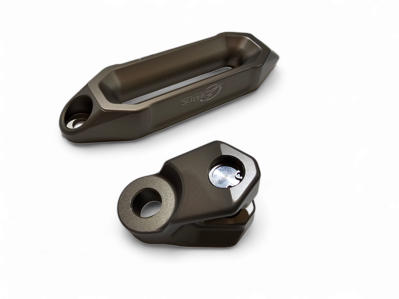 Elektric Offroad Designs UTV Winch Fairlead and Hook Anodized Gunmetal